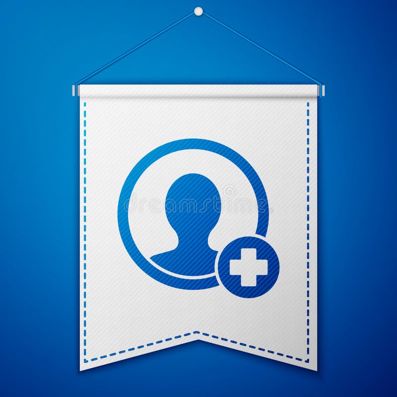 Blue Create Account Screen Icon Isolated on Blue Background. White ...