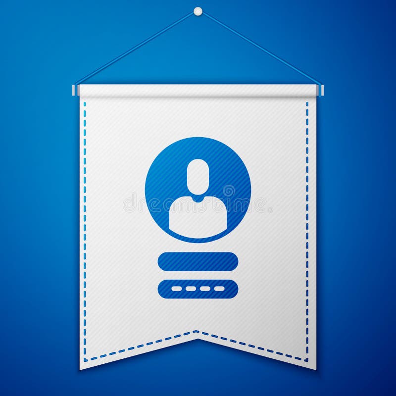 Blue Create Account Screen Icon Isolated on Blue Background. White ...