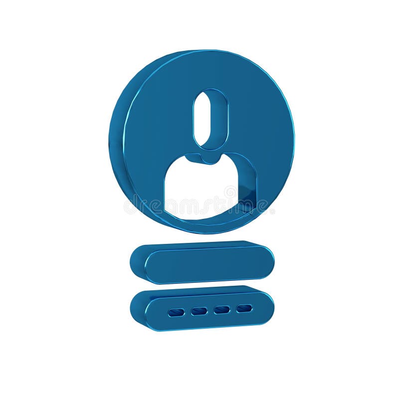 Blue Create Account Screen Icon Isolated on Transparent Background ...