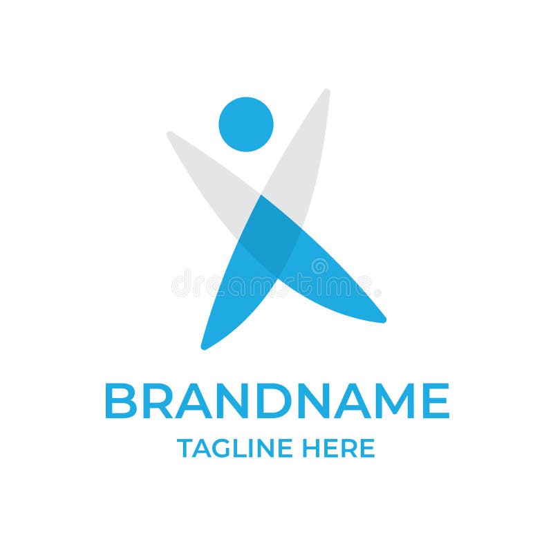 Blue Creative People Logo Icon Stock Illustration - Illustration of ...