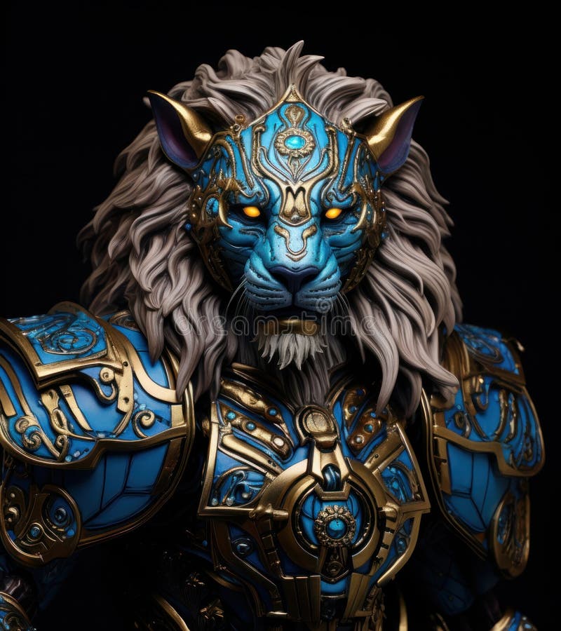 A Blue Creature with a Crown Stock Illustration - Illustration of ...