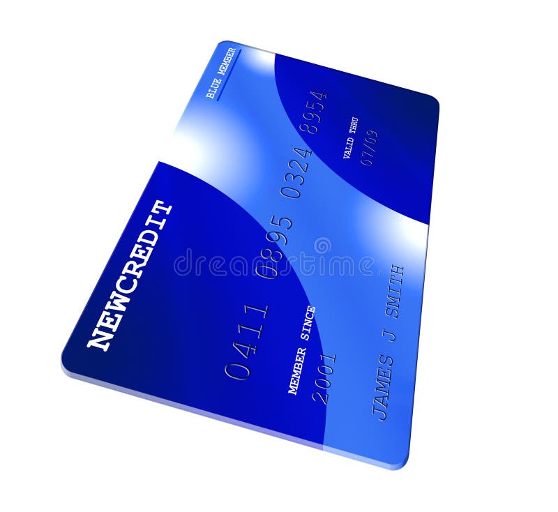 Blue Credit Card stock illustration. Illustration of spending - 977848