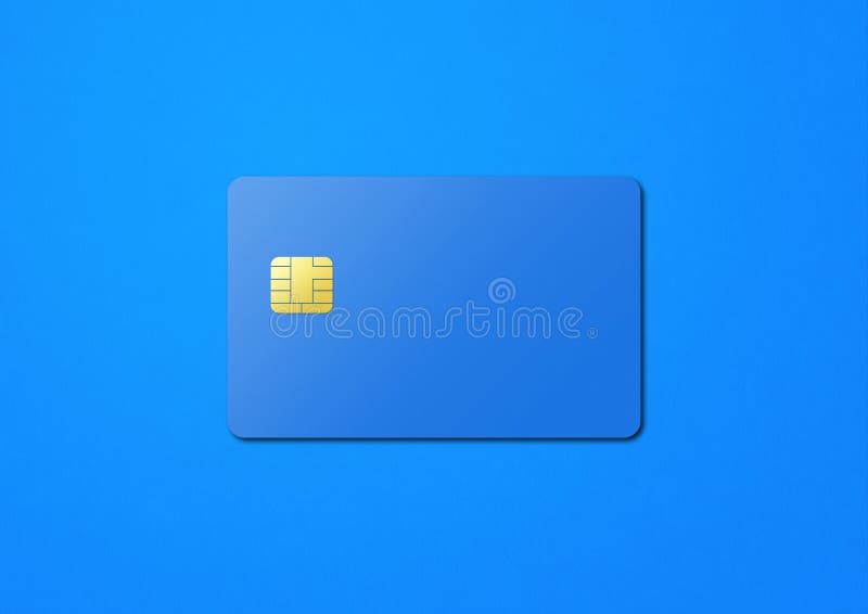 Blue Credit Card with World Map Stock Illustration - Illustration of ...