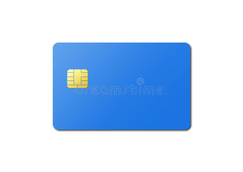 Blue Credit Card with World Map Stock Illustration - Illustration of ...