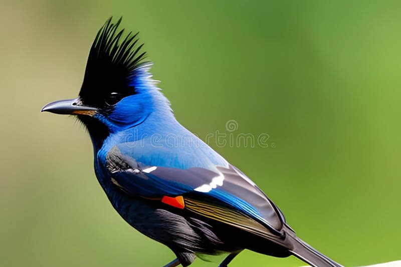 Blue-crested Bulbul (Pycnonotus Caeruleus). Generative AI Stock ...