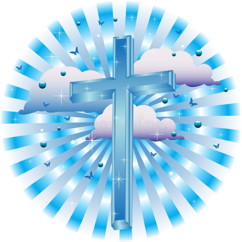 Light Blue Cross Background