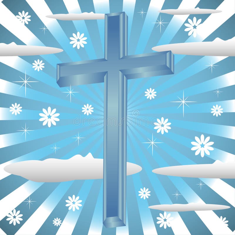 Blue cross stock vector. Illustration of blue, heaven - 7190841