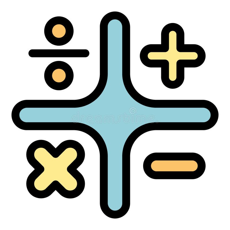 Blue Cross Showing Basic Math Symbols Adding Subtracting Multiplying ...