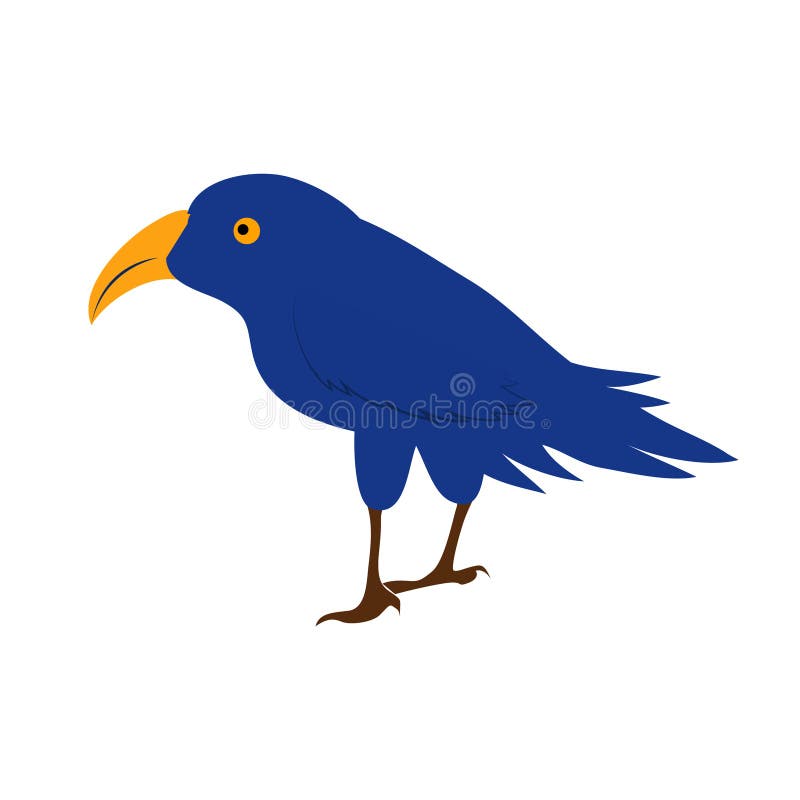 Blue Crow Icon stock vector. Illustration of symbol - 306678218