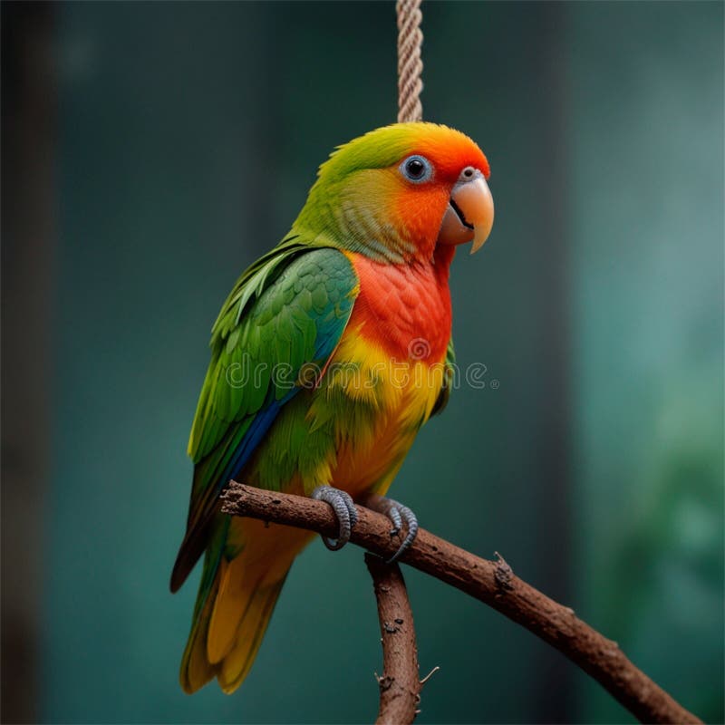 Blue Crowned Hanging Parrot - Loriculus Galgulus Stock Image - Image of ...