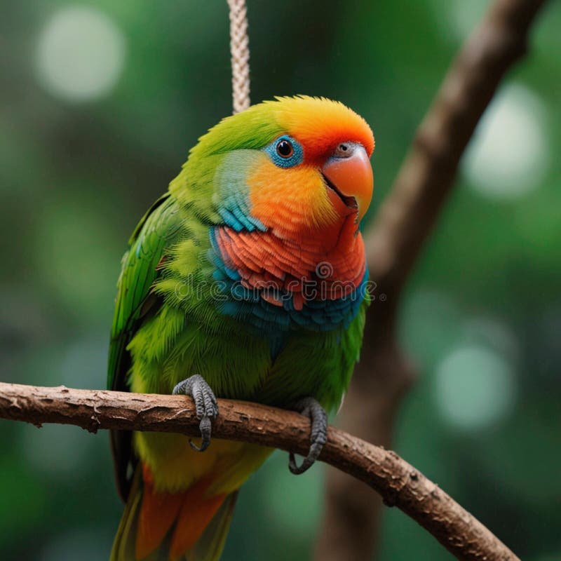 Blue-crowned Hanging Parrot& X29; - Loriculus Galgulus Stock Photo ...