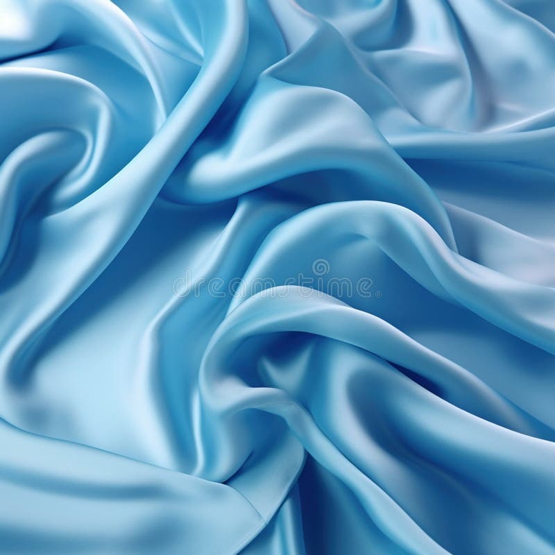 Blue Crumpled Fabric Material, Created with Generative AI Stock ...