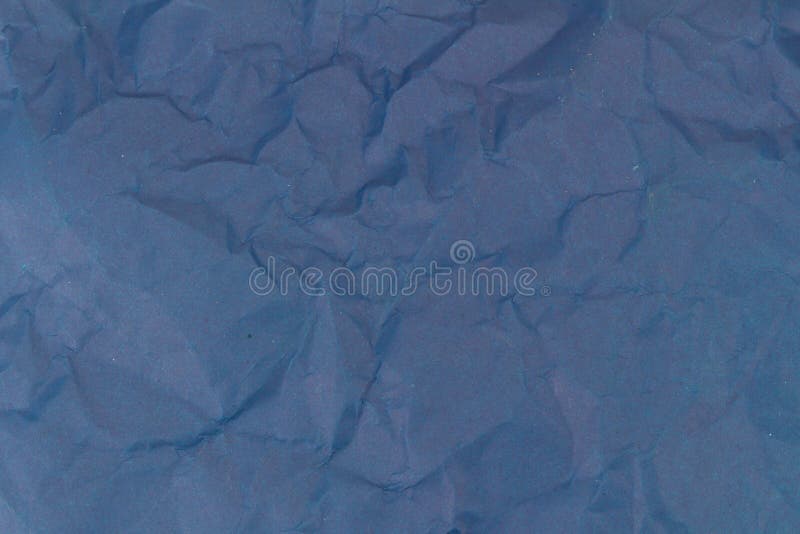 Blue Crumpled Paper Texture Background Stock Photo - Image of creased ...