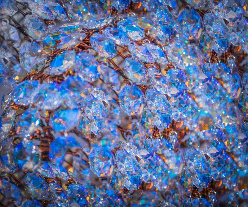 Blue Crystal Background Closeup Stock Image - Image of background ...