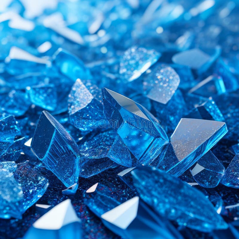 Blue Crystal Background with Shallow Depth of Field. Blue Crystal ...