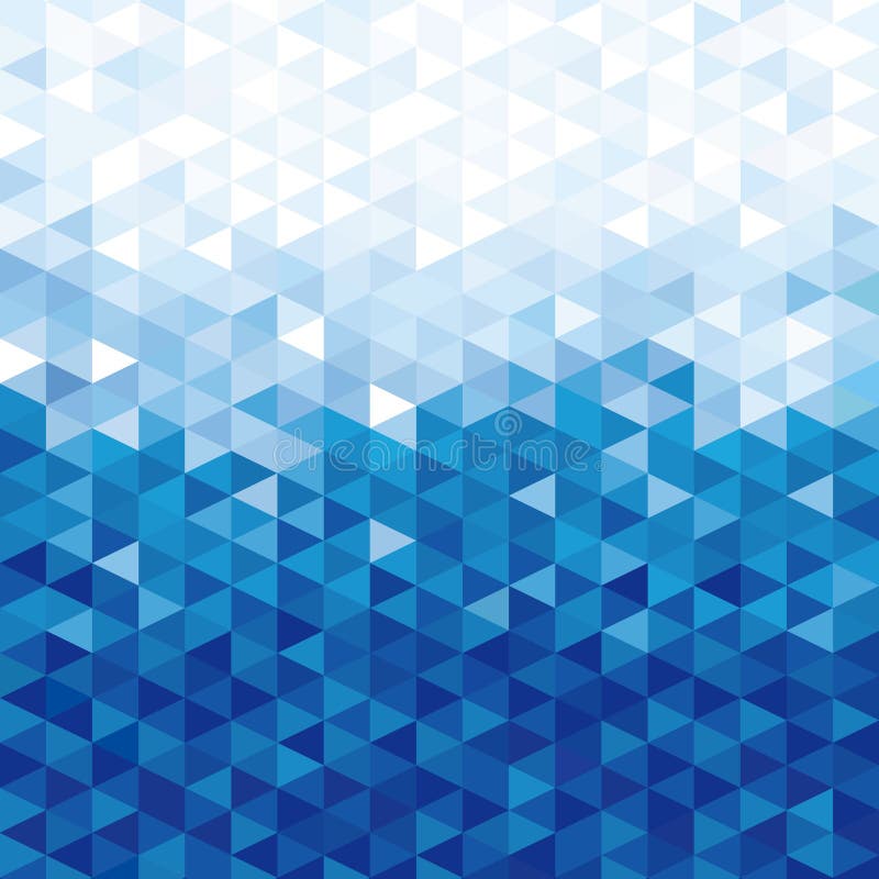 Blue Crystal Background. Triangle Pattern. Blue Background of Geometric ...