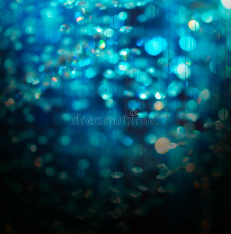 Blue Crystal Bokeh Christmas Abstract Background Stock Image - Image of ...