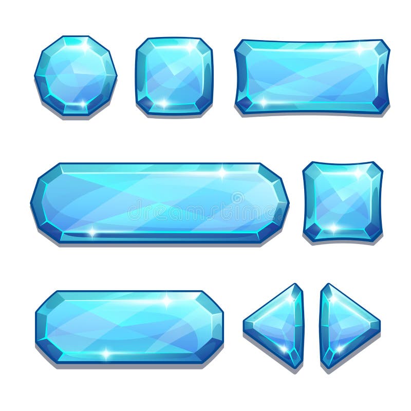 Blue crystal buttons stock illustration. Illustration of jewel - 56726961