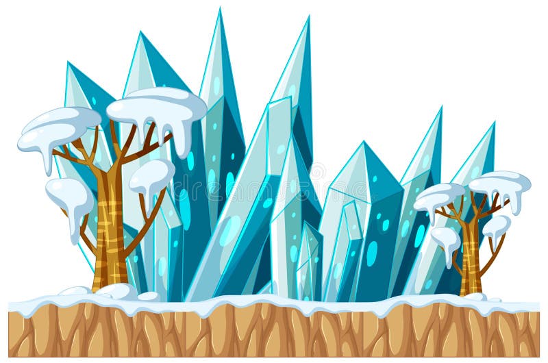 Blue Crystal in Cartoon Style Stock Vector - Illustration of stone ...