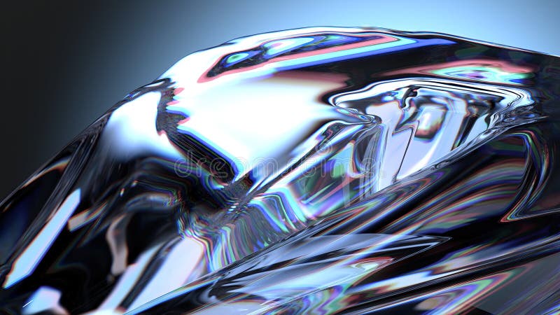 Blue Crystal Cool Mysterious Refraction and Reflection Elegant Modern ...