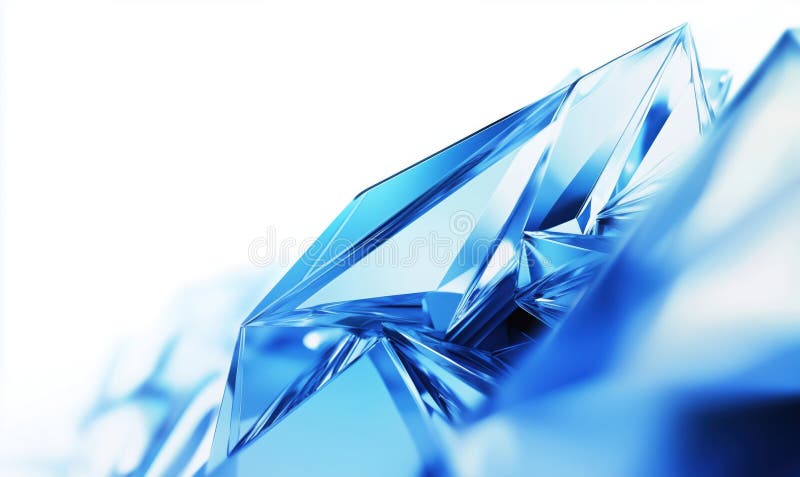Blue Crystal Formations Sharp Edges Reflective Surfaces Stock Photos ...
