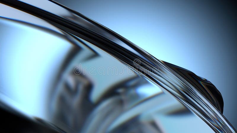 Blue Crystal Fresh Lush Refraction and Reflection Elegant Modern 3D ...