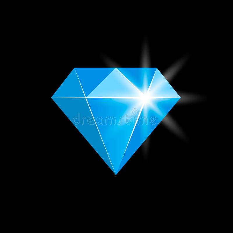 Blue crystal icon stock illustration. Illustration of cristal - 354857271