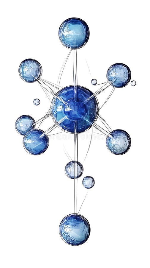 A Blue Crystal Molecular Structure Represents Scientific Innovation and ...
