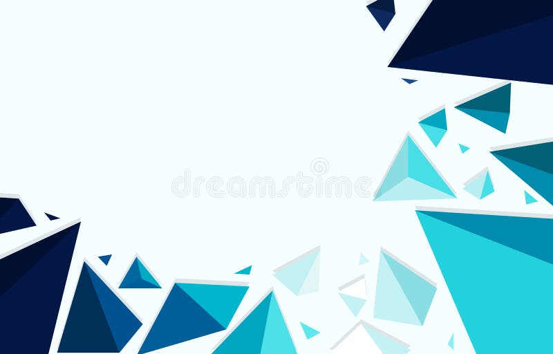 Blue Crystal Pieces Triangular Triangulation Polygon Design Background ...