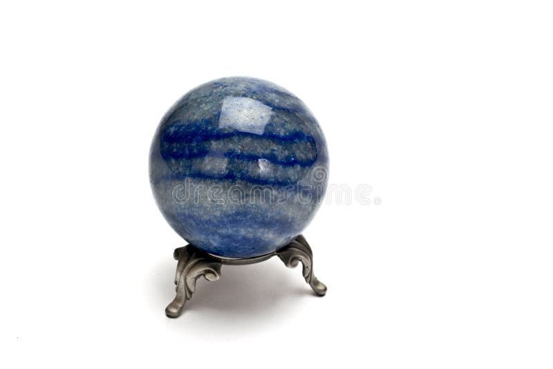 Blue Crystal Sphere stock image. Image of granit, pewter - 12835403