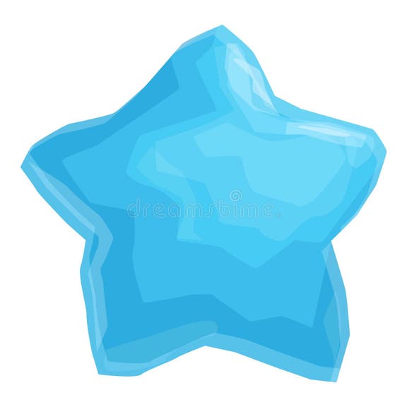 Blue Crystal Star Shining with Bright Light Stock Vector - Illustration ...