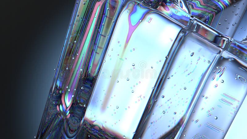 Blue Crystal Transparent Organic Refraction and Reflection Elegant ...