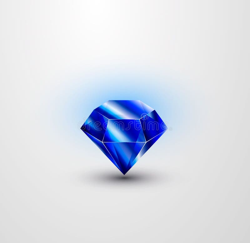 Vector Illustration Of Blue Crystal Stock Illustration - Illustration ...