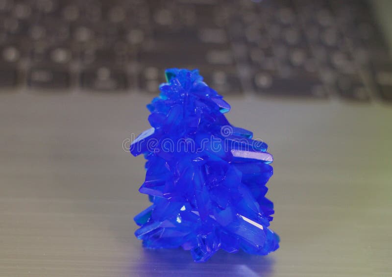 Blue Crystals of Copper Sulfate, Silver-based, Macro Stock Photo ...