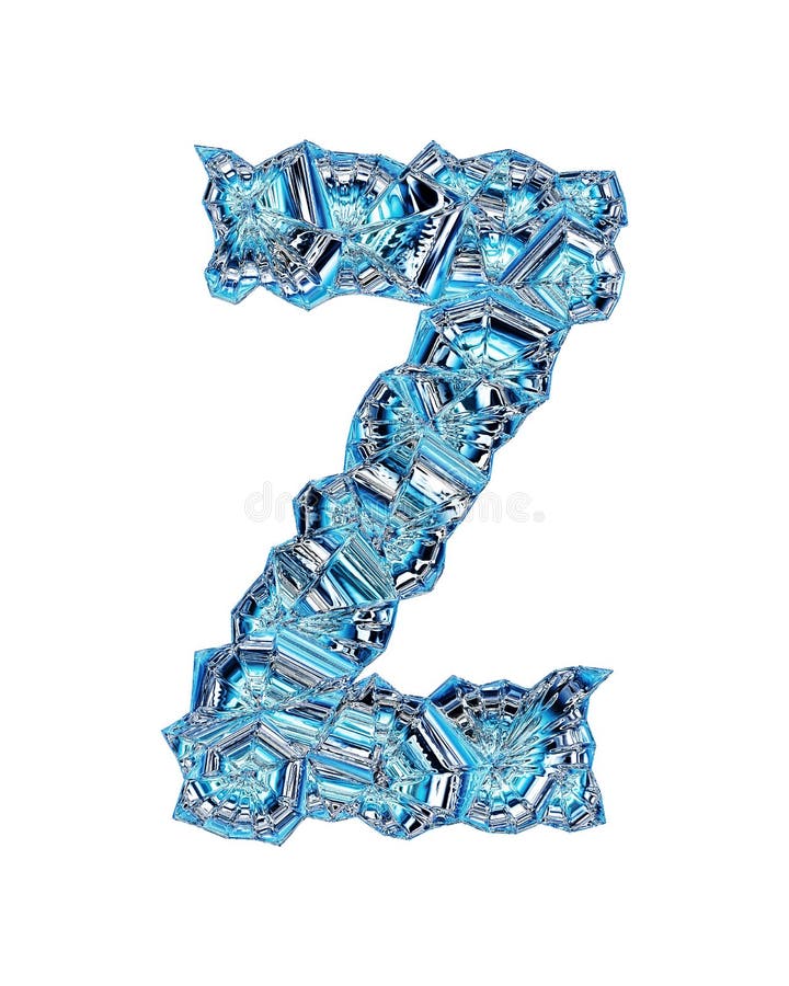 Blue Crystals Font.Glass Italic Lowercase Letter. Stock Illustration ...