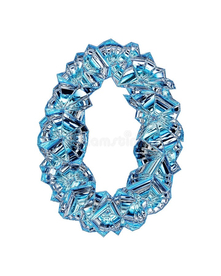 Blue Crystals Font.Glass Italic Lowercase Letter. Stock Illustration ...