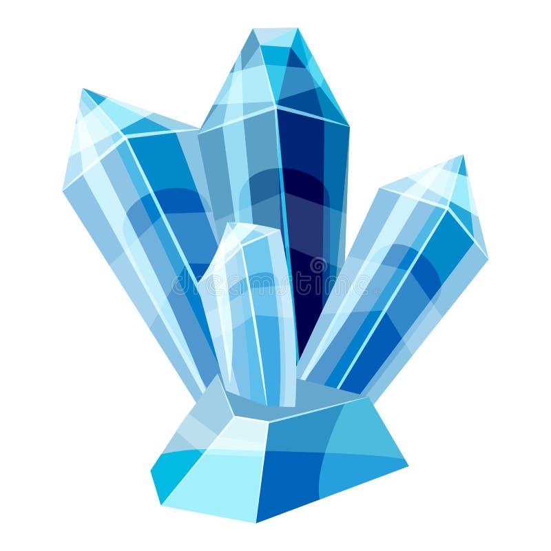 Blue Crystals Icon, Cartoon Style Stock Vector - Illustration of ...