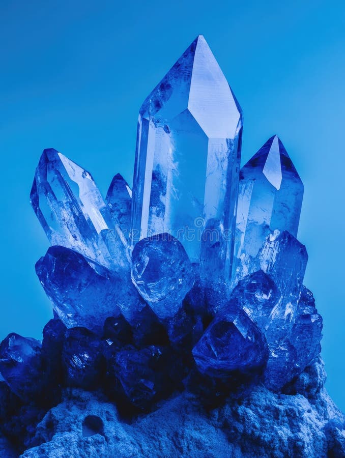 Blue crystals on rock stock photo. Image of earthy, formation - 380160440