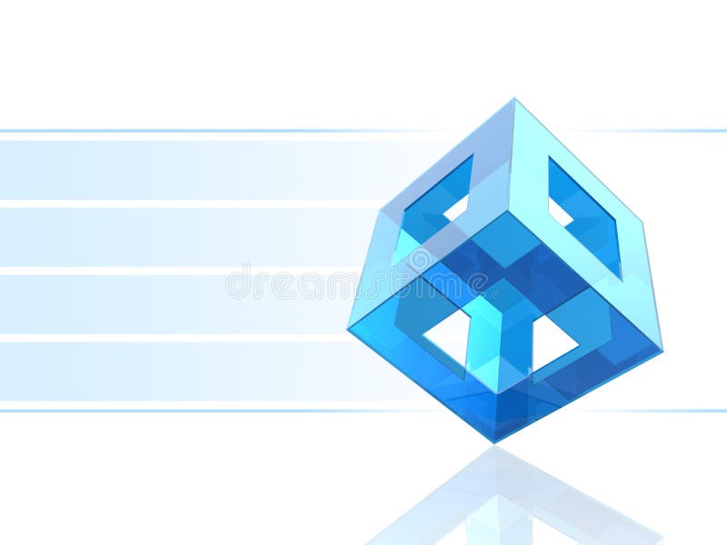 Blue 3d cube square stock illustration. Illustration of cube - 2321554