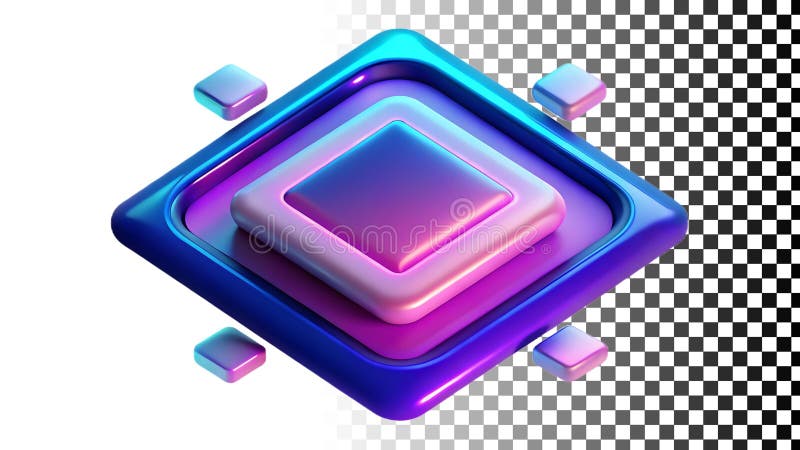Blue Cube, Abstract Geometric Shape Element Png Transparent Image ...