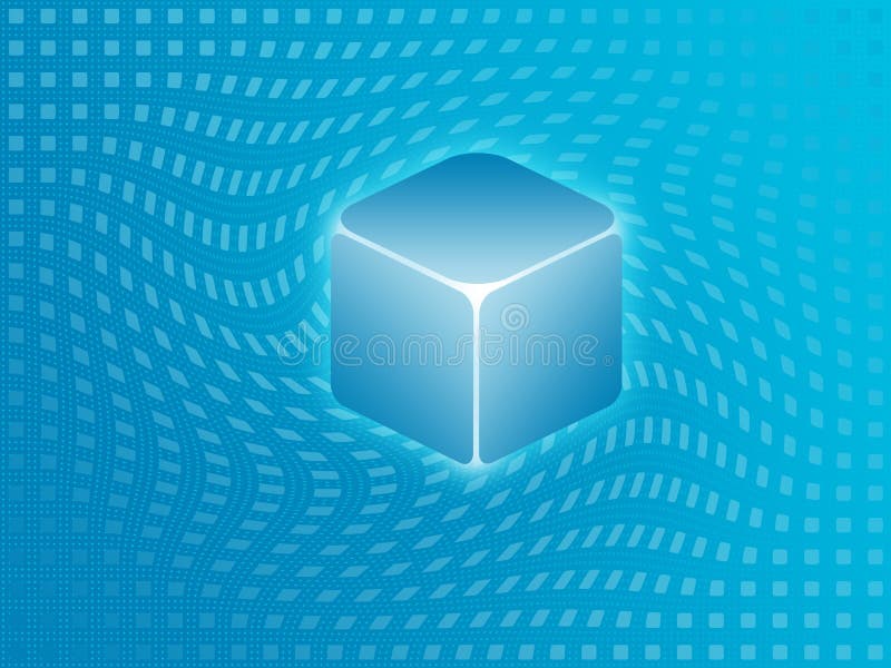 Blue Cube Background Picture. Image: 5933237