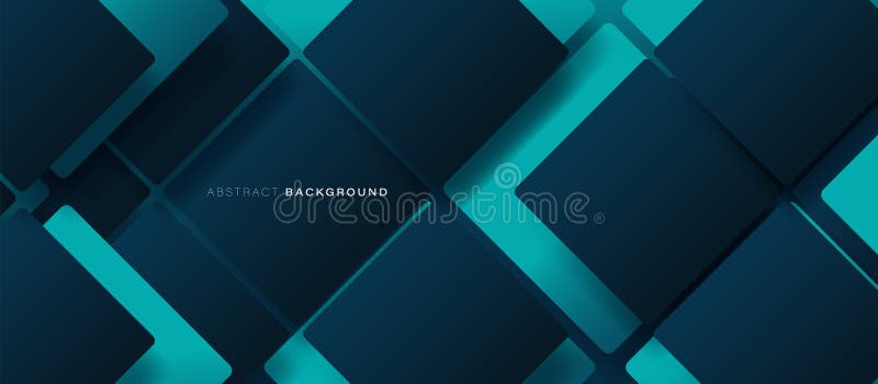 Blue Cube Boxes Pattern Wall Background. Minimal Trendy Clean Geometry ...