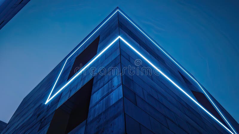 A Blue Cube Building Showcasing Modern Architecture, Emphasizing the ...