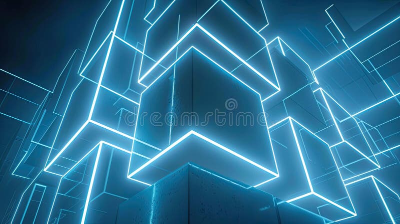 A Blue Cube Building Showcasing Modern Architecture, Emphasizing the ...