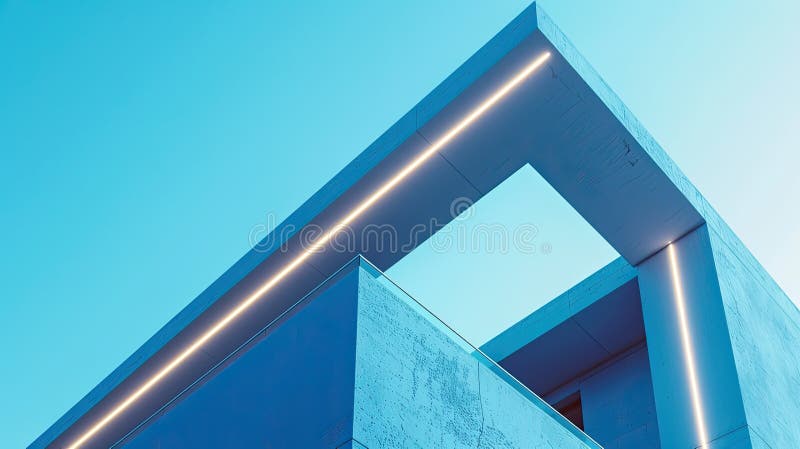 A Blue Cube Building Showcasing Modern Architecture, Emphasizing the ...