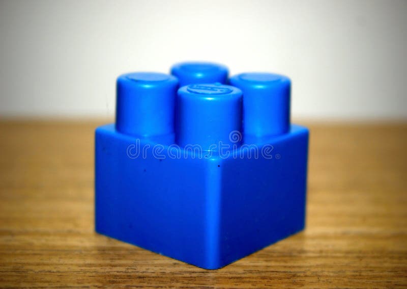 Blue Cube from Construction Set To Play. Stock Photo - Image of game ...