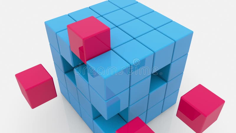 Blue Cube Loops Background Motion. Stock Footage - Video of cubism ...