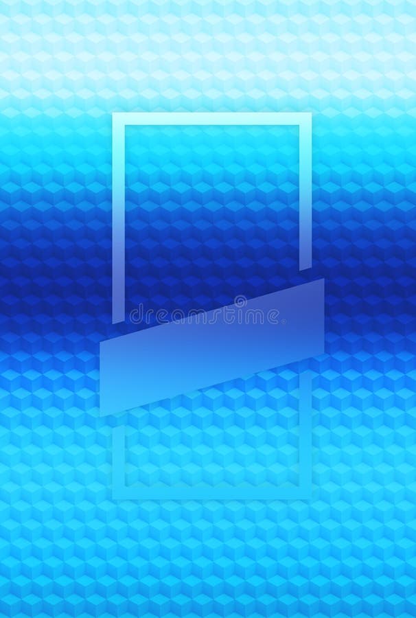 Blue Cube Geometric Pattern Abstract Background, Illustration 3d Stock ...