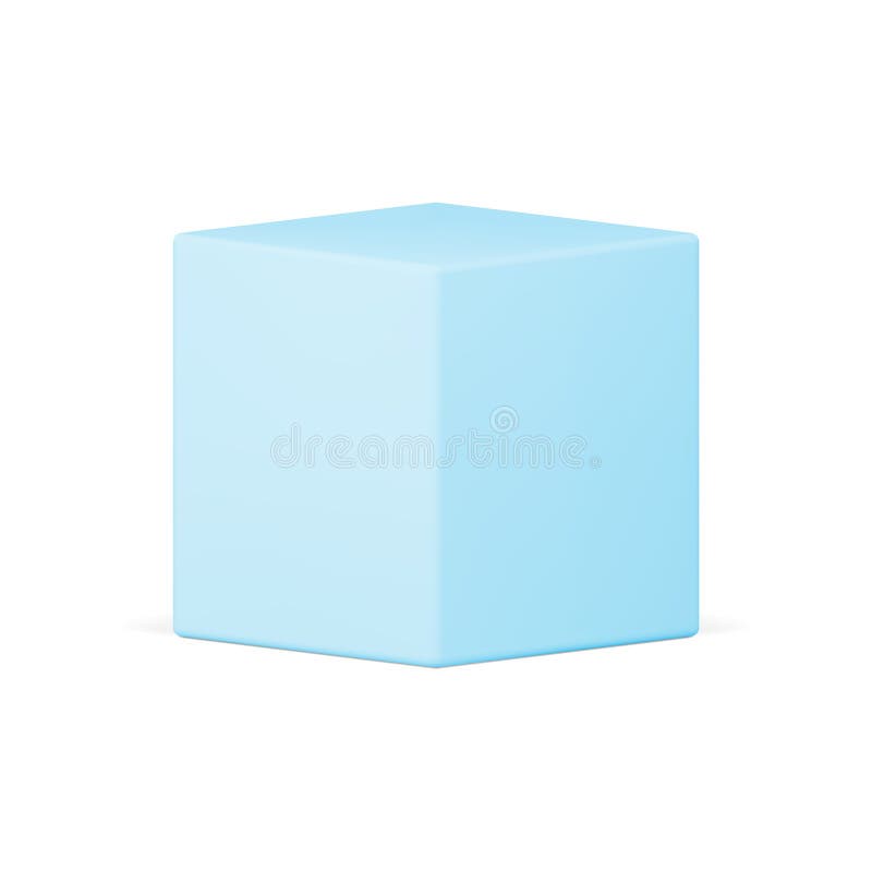 Blue Cube Glossy Geometric Figure Shape Pedestal Squared Stage ...
