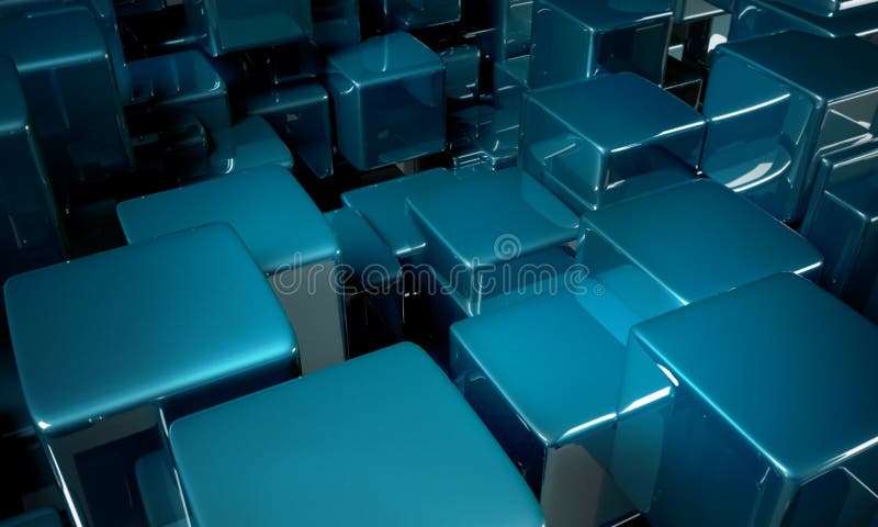 Blue cubes stock illustration. Illustration of geometric - 25415340